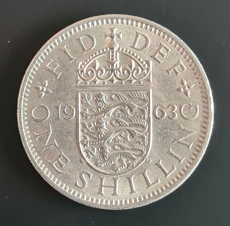 1 One Shilling 1963 England Great Britain Münze Währung Geld (Gebraucht ...