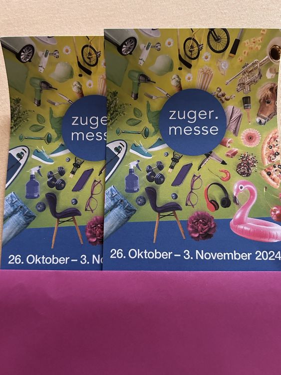 2 Eintritte für die Zuger Messe (Neu und originalverpackt) in Cham für CHF 20 – mit Lieferung ...