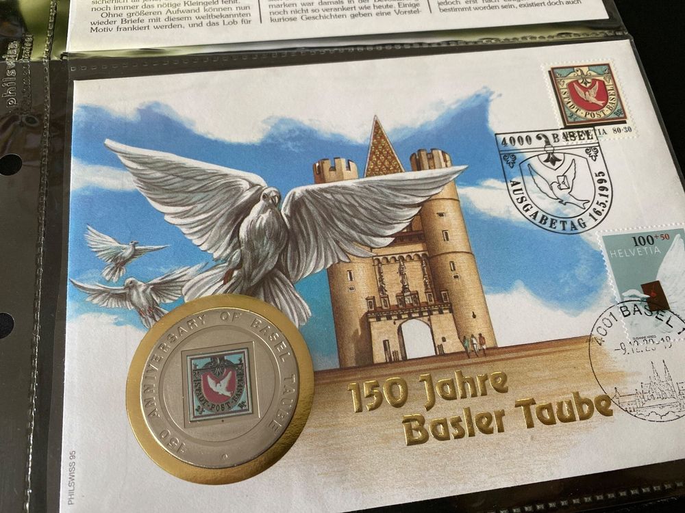 Numisbrief 150 Jahre Basler Taube + 175 Jahre Münze Guinea | Kaufen auf Ricardo