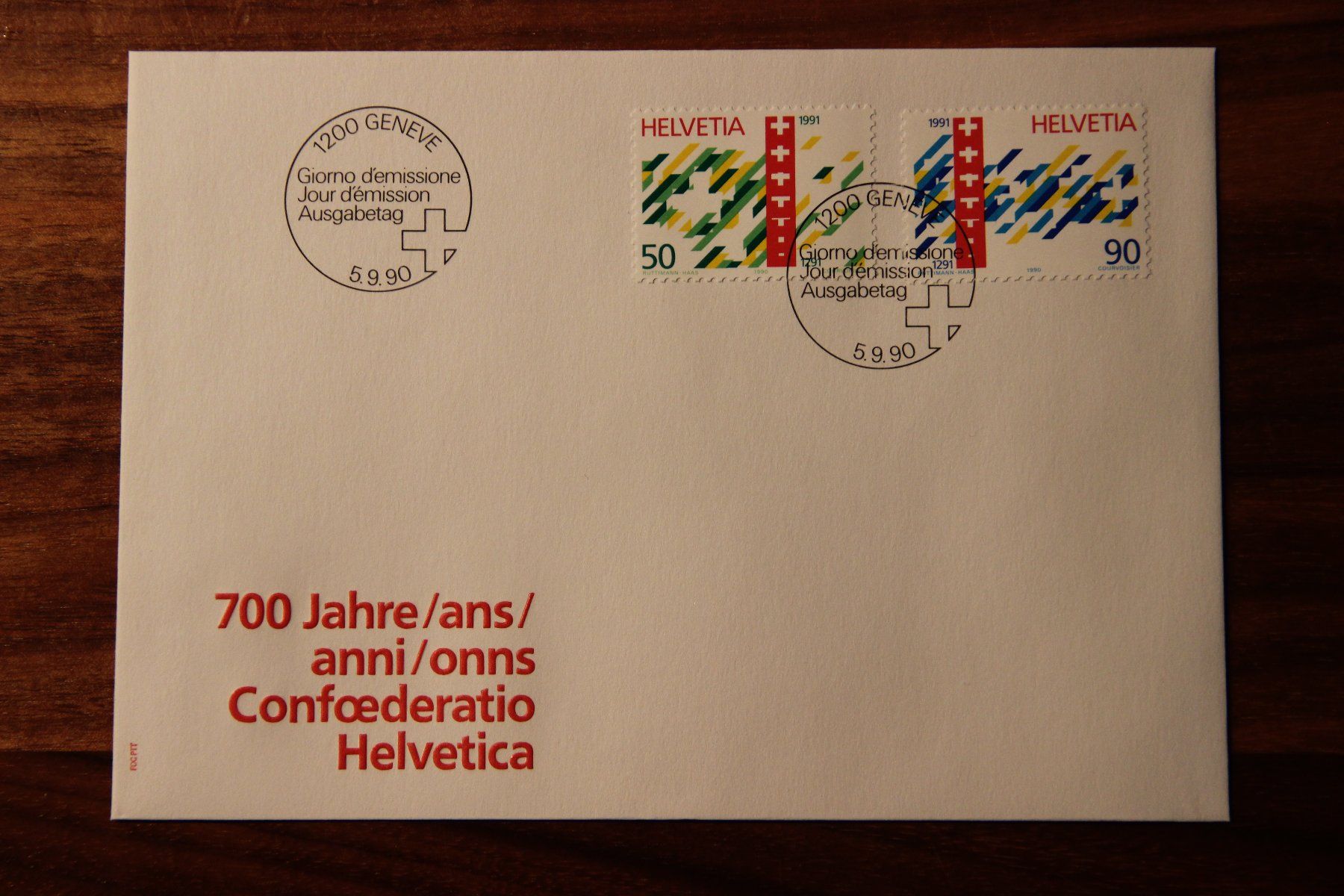 Schweiz 1990 - FDC - 700 Jahre Confoederatio Helvetica (Neu (gemäss Beschreibung)) in Jona für ...