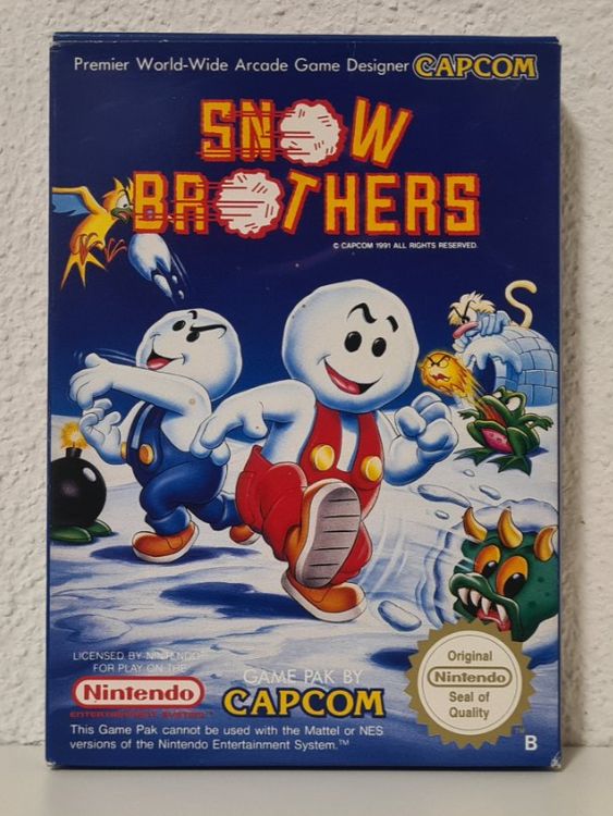 Ab 1.- SNOW BROTHERS - TOP Zustand - CIB/ Pal B Nintendo NES (Gebraucht ...