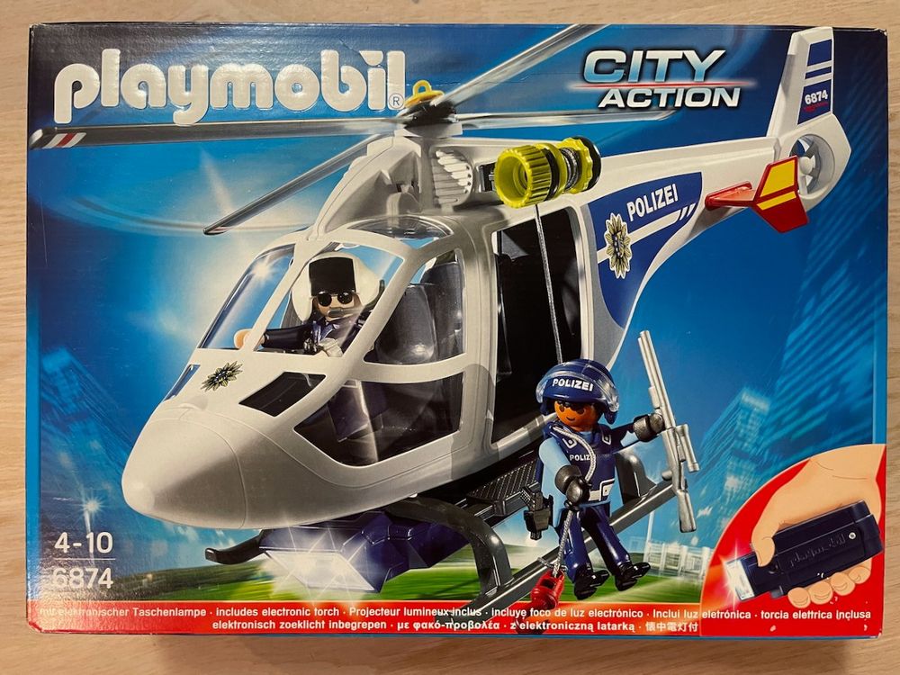 Playmobil City Action Cooler Polizei-Helikopter (6874) (Gebraucht) in ...