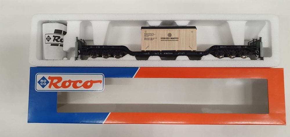 Roco 47740 DB SSt51 Schwerlastwagen mi Holzkiste (Neu und ...