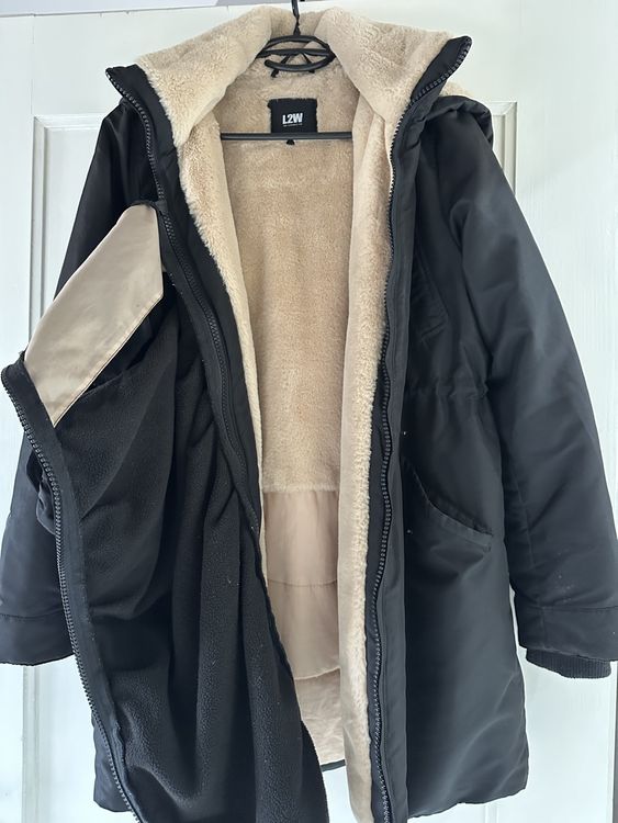 Schwarze Winter Jacke mit Baby Einsatz von L2W, Top! (Gebraucht) in Adliswil für CHF 20 – mit ...