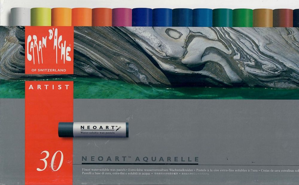 NEOART-Aquarelle, 30 Extra-feine Wachspastelle, Caran d'Ache (Neu (gemäss Beschreibung)) in ...