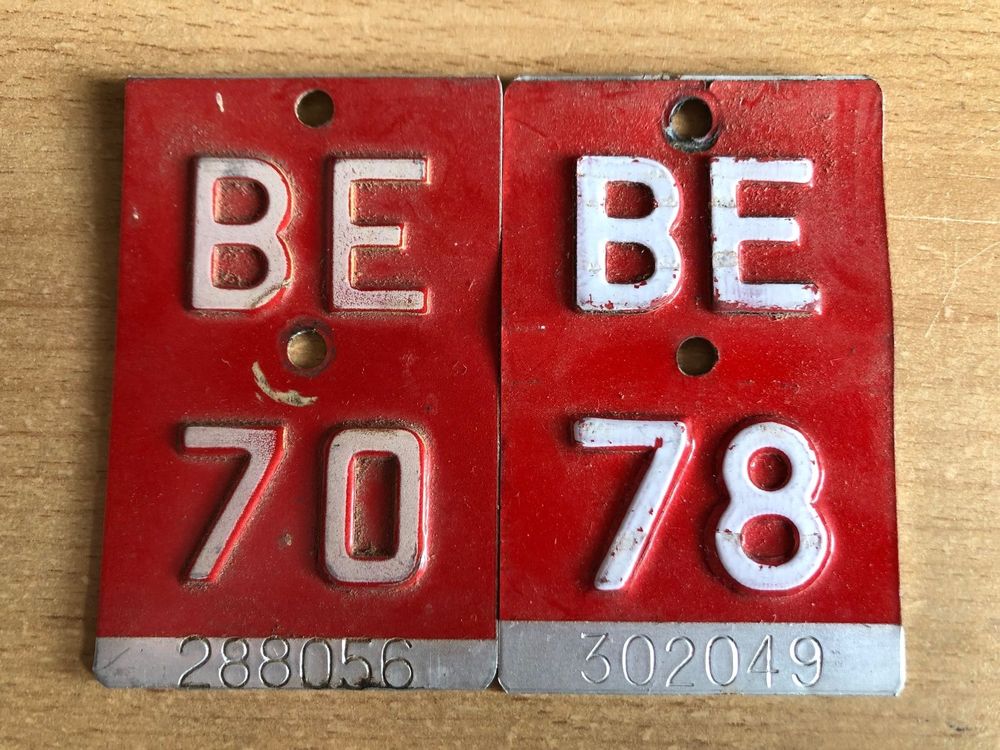 Velonummer BE 70 + BE 78 (Gebraucht) in für CHF 12 – mit Lieferung auf ...