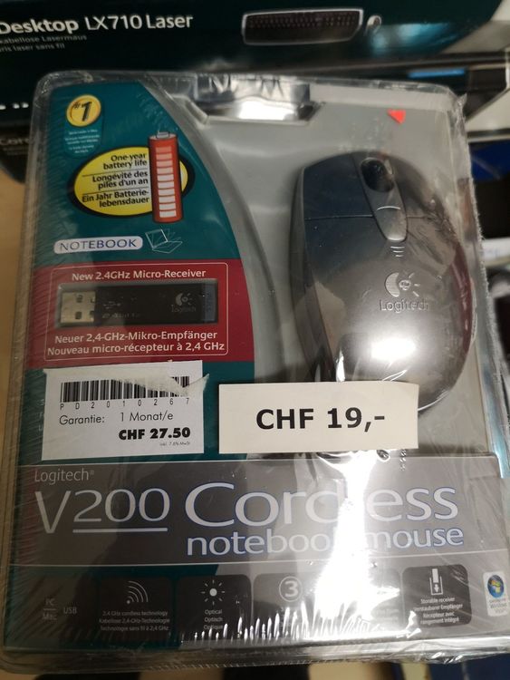 PC Maus cordless notebook mouse V200 Logitech Neu OVP | Kaufen auf Ricardo
