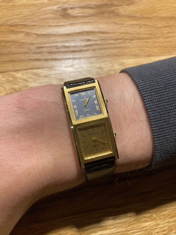Catena Dual Time GMT Quartz Uhr Cartier Tank Style (Defekt) in Embrach ...