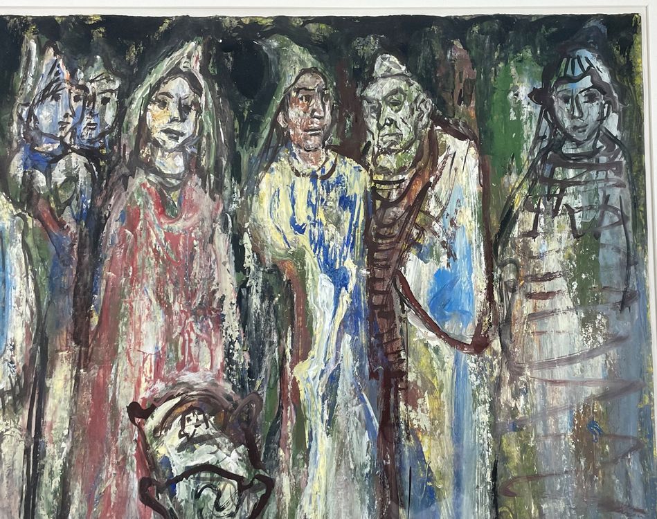 Interessante grosse Mischtechnik mit Personen (Gebraucht) in Root für CHF 5 – mit Lieferung auf ...