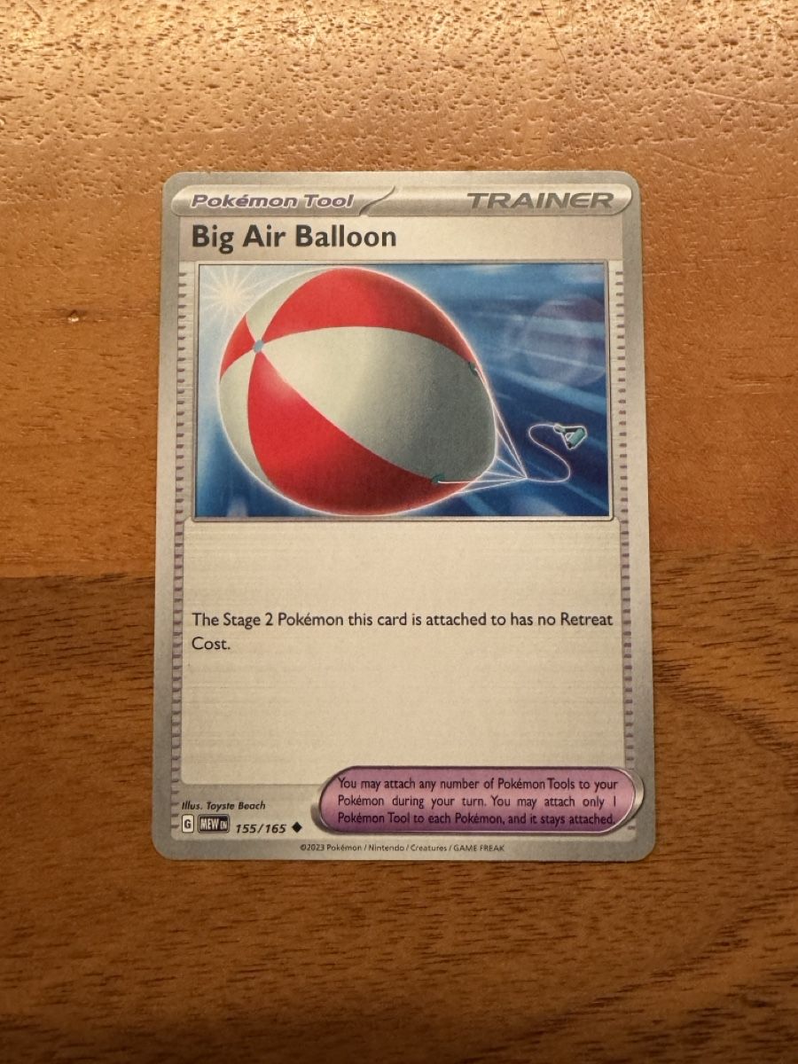 Pokemon MEW 151 EN Big Air Balloon 155/165 (Neu (gemäss Beschreibung ...
