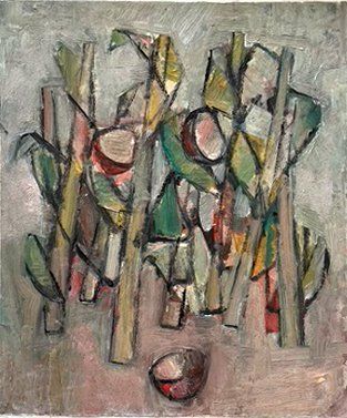 Walter Emil Müller. Komposition, Öl auf Papier (Gebraucht) in Zumikon für CHF 170 – mit ...