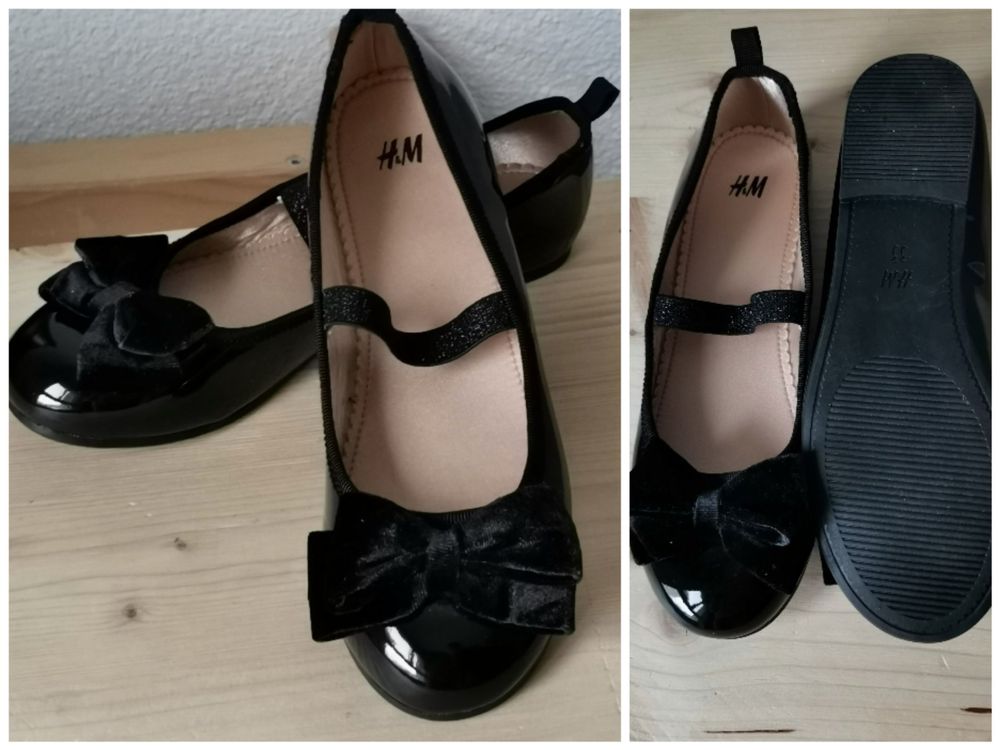 Ballerina Gr 33 schwarz neu mit Masche ovp mit etikette dran (Neu und ...
