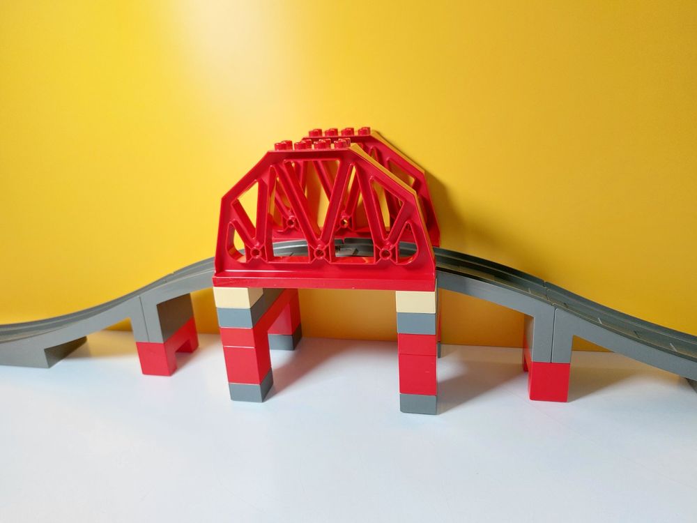LEGO Duplo 3774 Eisenbahn - Brücke ( In altem Grauton) (Gebraucht) in ...