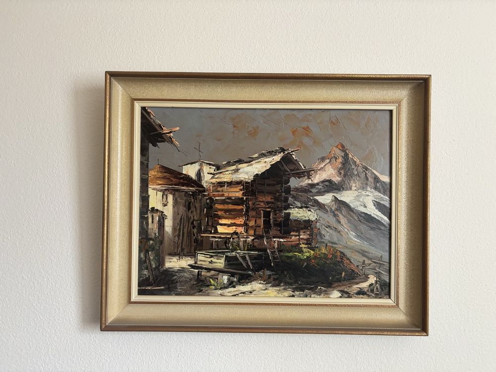 Très beau tableau chalet de H. Moreillon (D'occasion) à Maracon pour ...