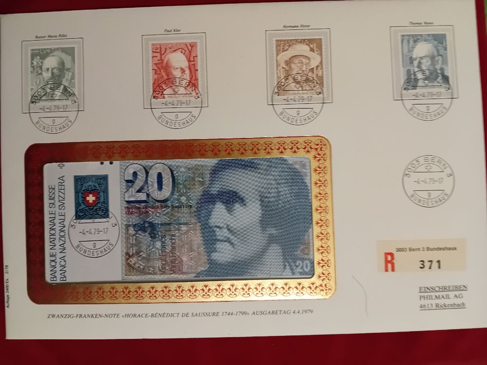 20 Franken Note Erste Edition (Neu (gemäss Beschreibung)) in Muralto ...