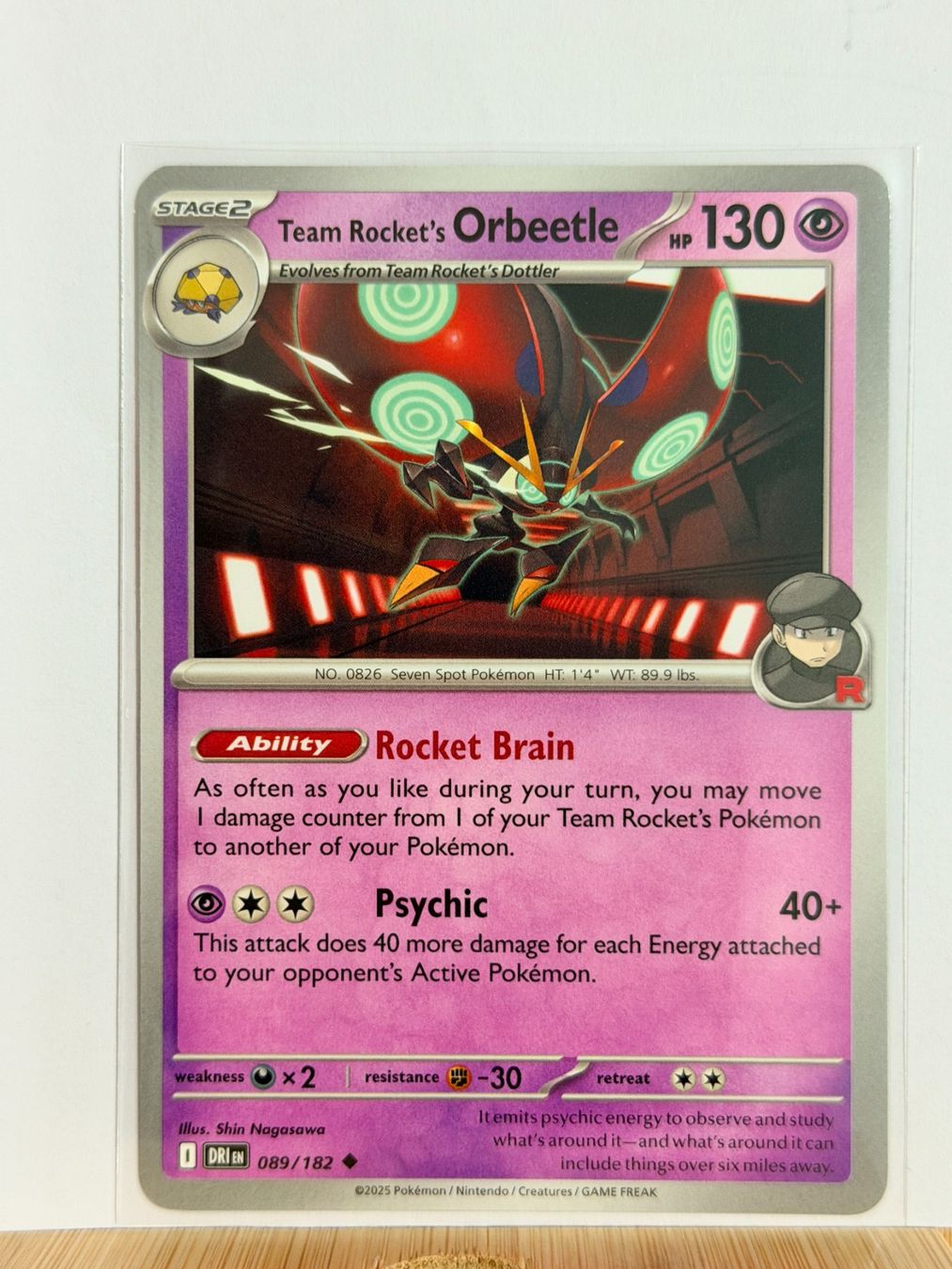 POKEMON Team Rocket's Orbeetle I DRI EN 089/182 HP130 2025 (Gebraucht ...