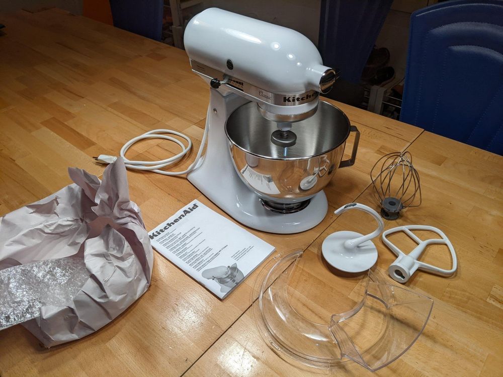 KitchenAid Classic Model 5K45SS Weiss Komplett mit Zubehör (Gebraucht ...