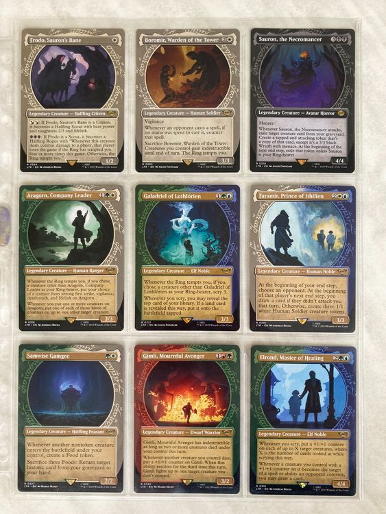 12 Showcase + Borderless Rares The Lord of the Rings NM (Neu (gemäss ...
