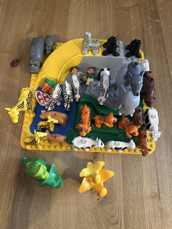 Lego Duplo Zoo Platte mit Zootiere und andere Tiere Lot | Kaufen auf Ricardo