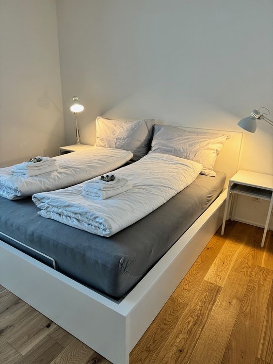 OCC Bett Ikea Malm, weiss, mit Matratze, Stauraum unter Bett (Gebraucht ...