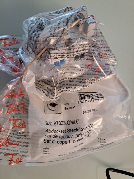 UP-Frontset, SDUE weiss 90x90mm 1xT13 | Kaufen auf Ricardo