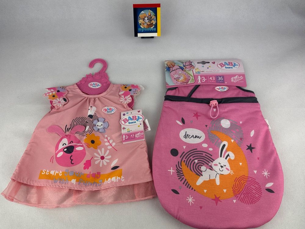 Zapf Baby Born Schlafsack (Hase)+ Kleid (Hund) Gr. 43 cm Neu (Neu und originalverpackt) in ...