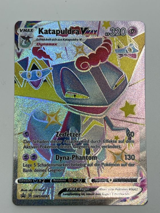 Pokemon Karte Katapuldra VMAX, Shiny, SWSH097 Promo 🇩🇪 (Gebraucht) in ...