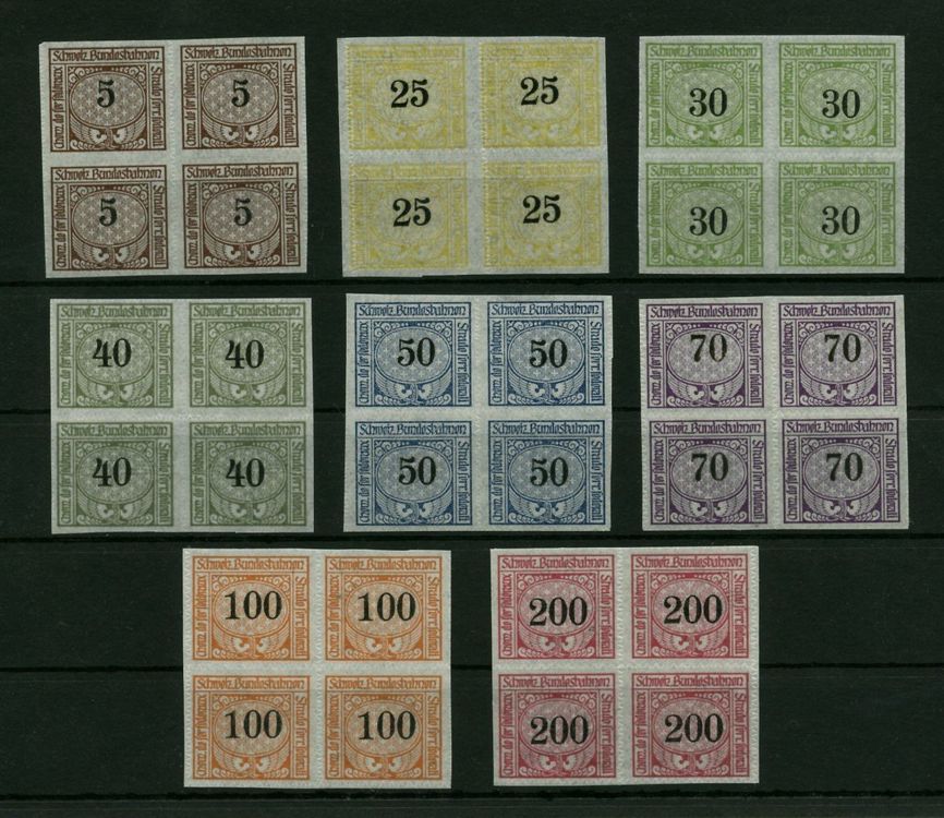 8 HOCHW. VB EISENBAHNMARKEN UNGEZÄHNT - HOHER WERT ** (Neu (gemäss Beschreibung)) in Sarmenstorf ...