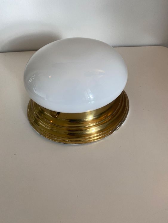 Messinglampe Antik ca 24 cm DM - tolles Glas (Gebraucht) in solothurn für CHF 26 – mit Lieferung ...