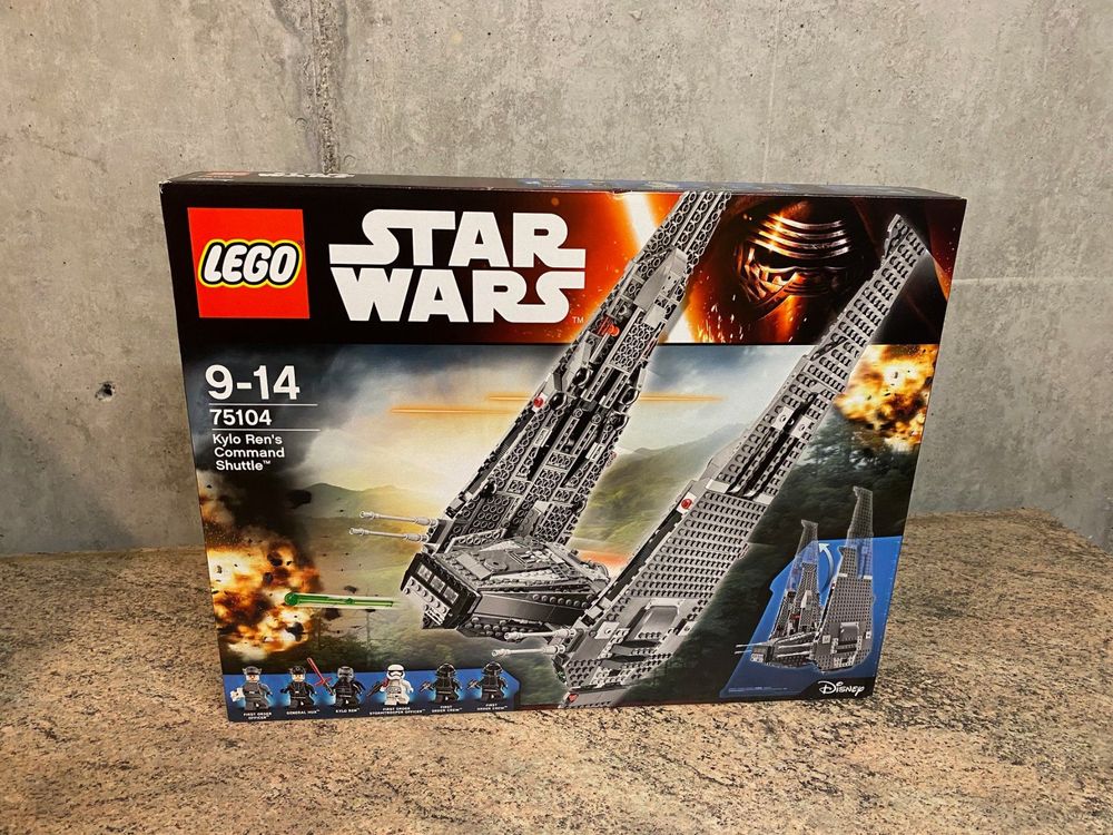 LEGO-75104-STAR WARS-KYLO RENS COMMAND SHUTTLE (Neu und ...