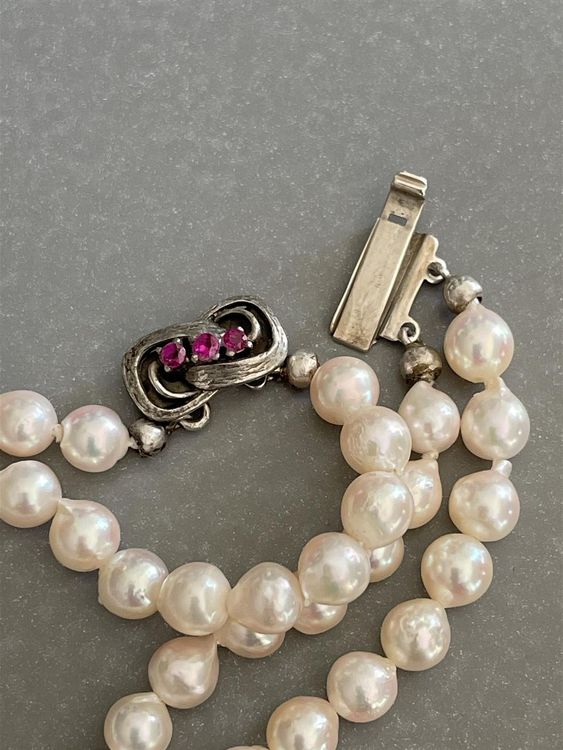 antik Perlen Armband Rubin 20cm 2-reihig (Neu und originalverpackt) in ...