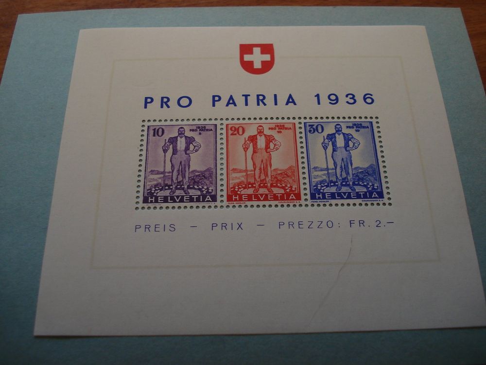 Block Pro Patria 1936 ** | Kaufen auf Ricardo