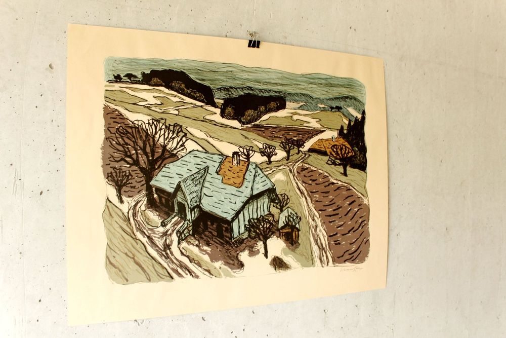 FRED STAUFFER (Swiss, 1892-1980) Bauernhaus, Lithographie (Gebraucht) in Bern für CHF 95 – mit ...