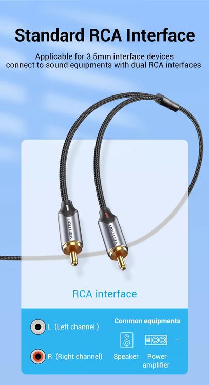 USB-C auf Dual-Cinch (RCA) Audiokabel, 2m (Neu und originalverpackt) in ...