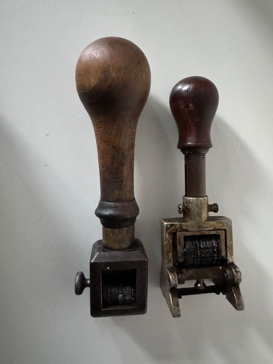 2 Stk. Antike Poststempel (Datumstempel) (Gebraucht) in Winterthur für ...
