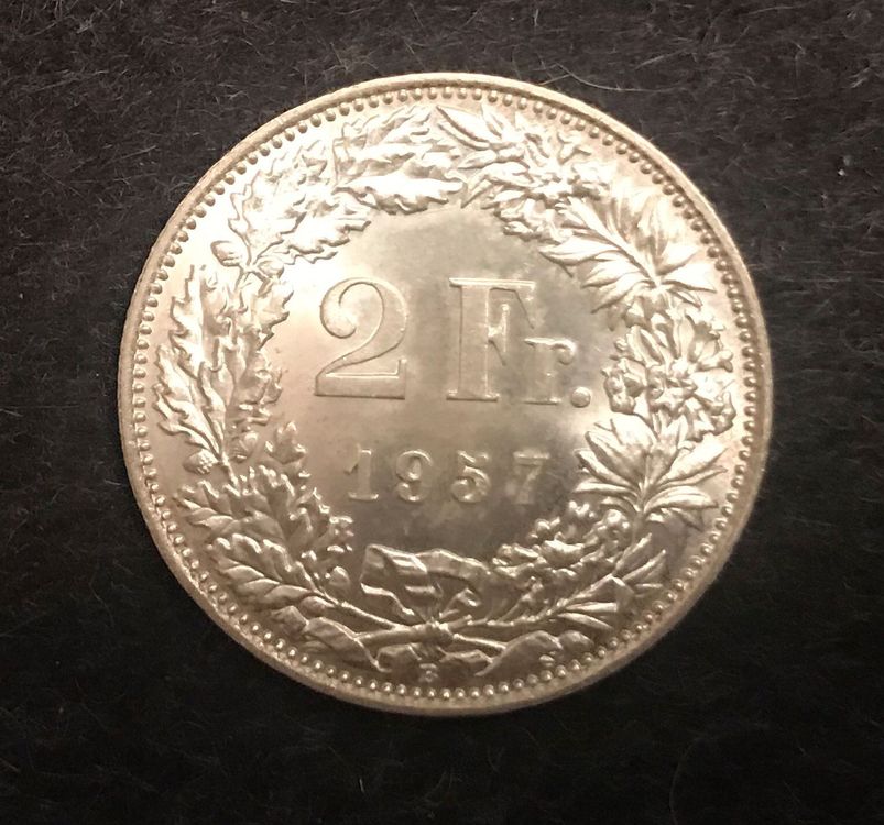 2 Franken 1957 Silber - Erhaltung!! | Kaufen auf Ricardo