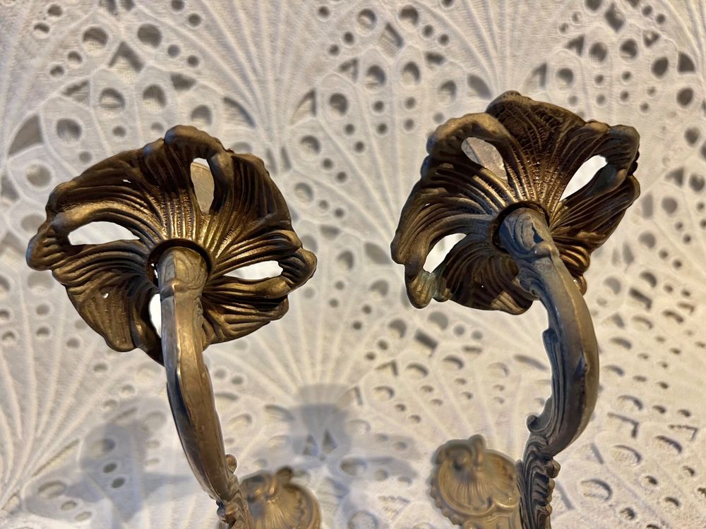 Paar Wandkerzenhalter Messing Barock Stil | Kaufen auf Ricardo