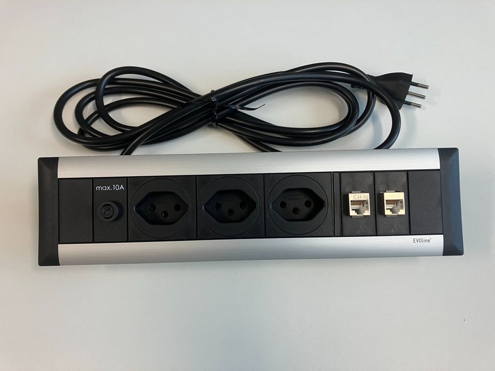 EVOLine Tischeinbauleiste 3xT13/2 RJ 45/Flacheinb NEU ab 1.- (Neu und originalverpackt) in ...