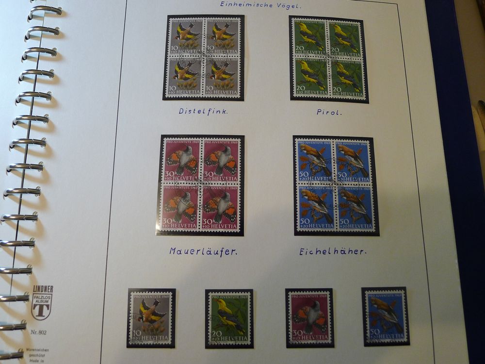 1969 Einheimische Vögel Pro Juventute 20 Marken (Gebraucht) in Dagmersellen für CHF 1 – mit ...