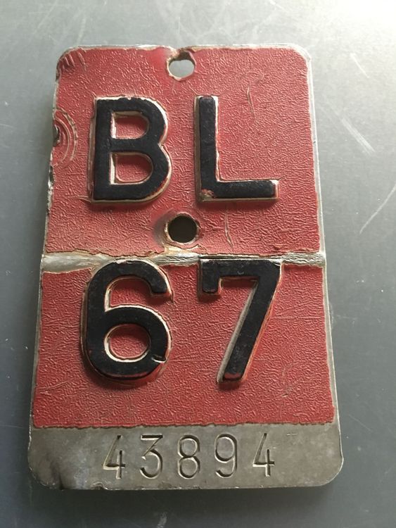 Velonummer BL 67 / 43894 (Gebraucht) in Volketswil für CHF 1 – mit ...