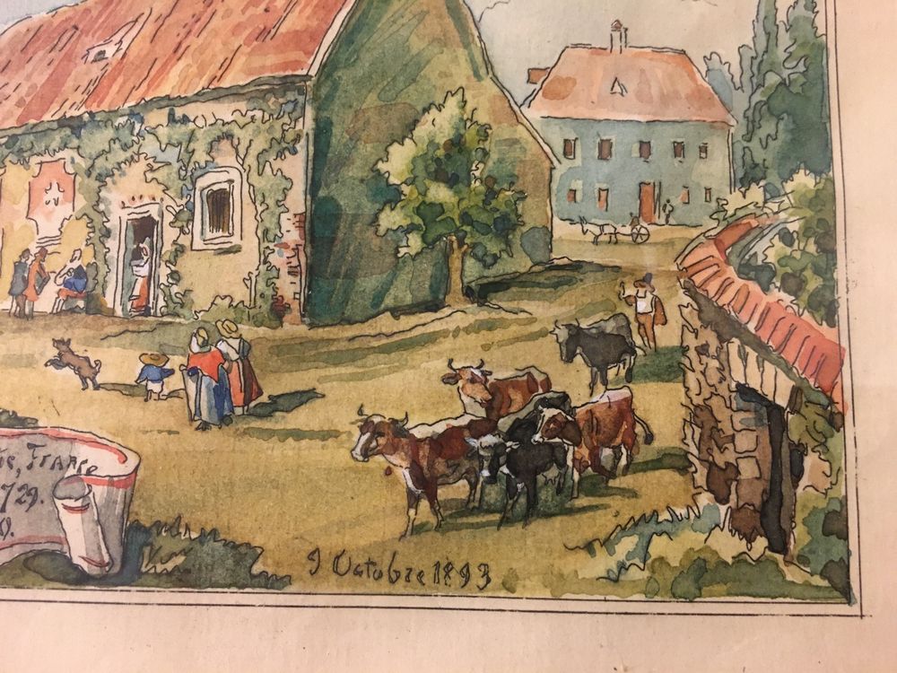 Antike Bild Aquarell oder Lithographie ? Eingerahmt. (Gebraucht) in Lanzenhäusern für CHF 5 ...
