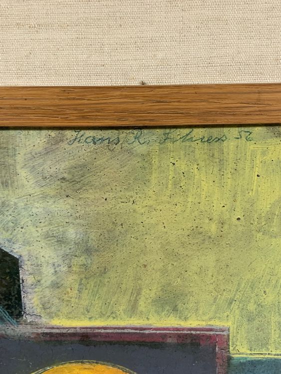 Hans Rudolf Schiess (1904-1978) Gemälde Kreuz im Weltall | Acheter sur ...