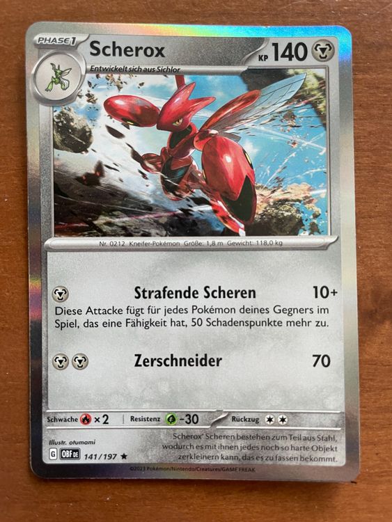 Pokemon Scherox Holo (Versand gratis) (Neu (gemäss Beschreibung)) in ...