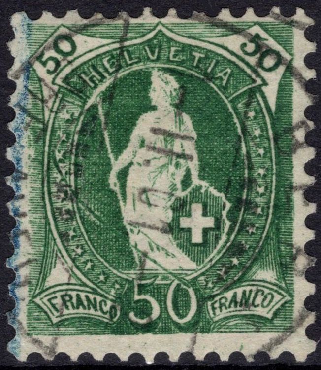 ABART bogenförmig. starker Strich - 50 Rp. Stehende Helvetia (Gebraucht) in Eglisau für CHF 25 ...