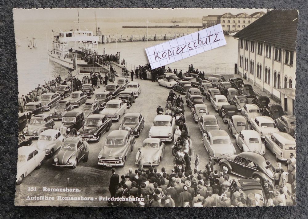 AK ROMANSHORN TG, AUTOFÄHRE, OLDTIMER, belebt (Gebraucht) in Wallisellen für CHF 10 – mit ...