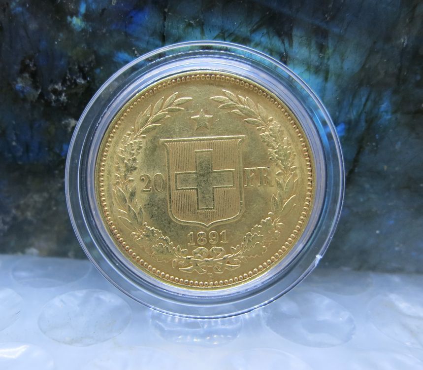 Siebter Jahrgang: 20er Goldhelvetia 1891 in vorz bis -unz | Kaufen auf Ricardo