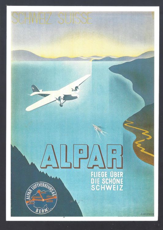 Reproduktion Plakat für ALPAR Bern 1936 (Gebraucht) in Les Valettes für ...