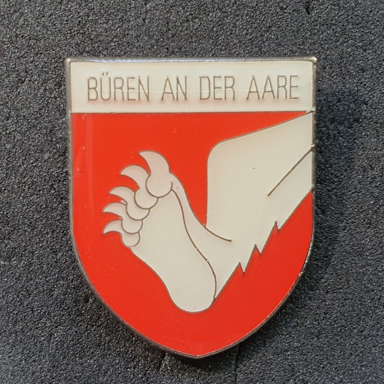 W325 - Pin Wappen Gemeinde Büren an der Aare (Gebraucht) in Reinach BL ...