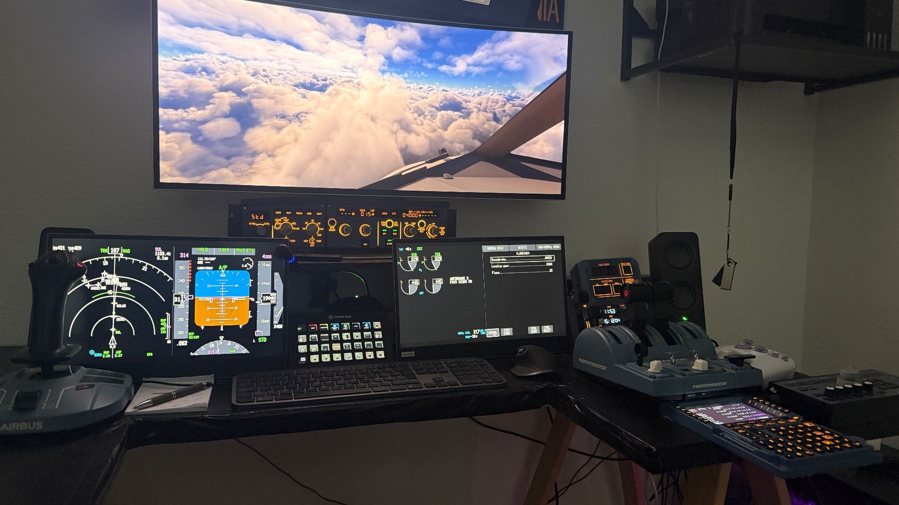 Airbus Homecockpit Bundle mit High Gaming-PC (i9, RTX5080 (Gebraucht ...