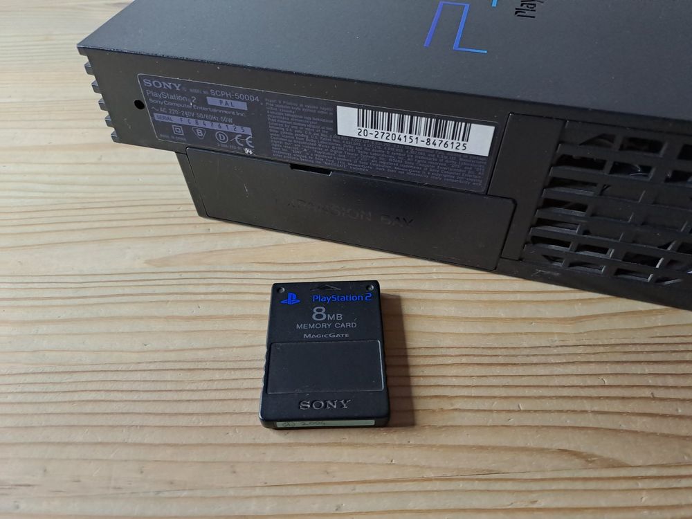 SONY Playstation 2 PS2 FAT Schwarz SCPH-50004 + Memory Card (Gebraucht ...